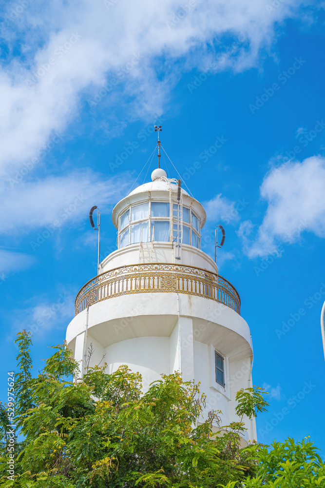 Focus white Lighthouse in Vung Tau. The most visited tourist location ...