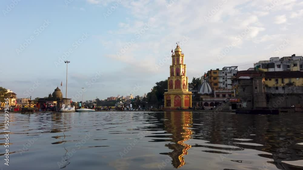 Sri Yashwant Maharaj Samadhi Hindu Temple With Reflection In Gandhi ...