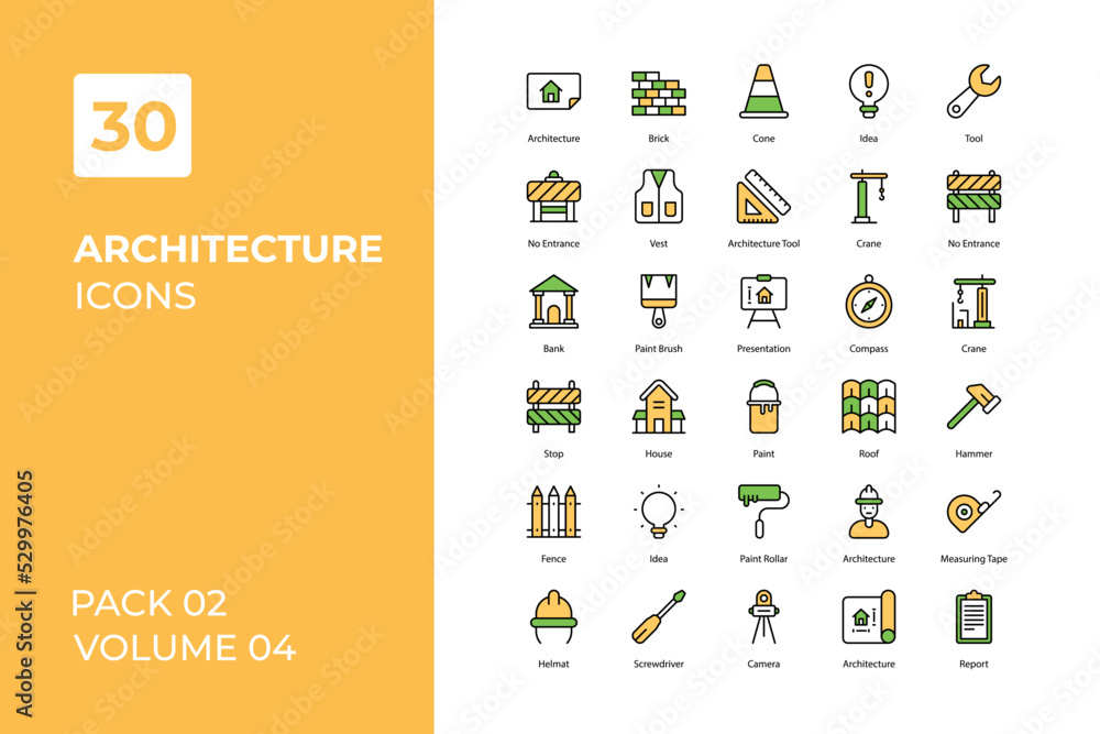 Architecture icons collection. Set vector line with elements for mobile ...