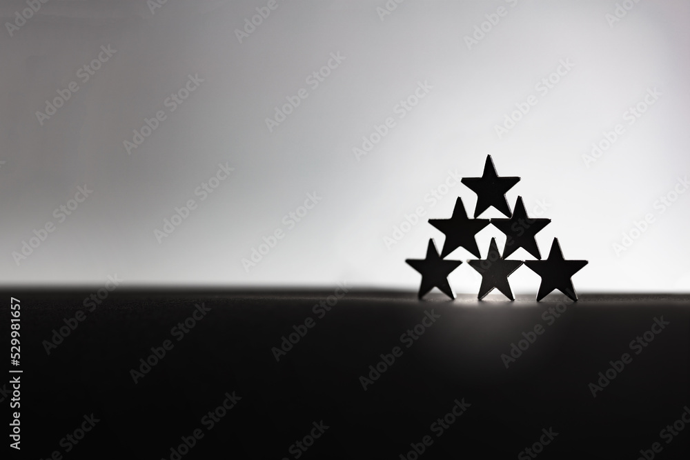 Dream team, all-star concept. A team or group of stars in a pyramid ...