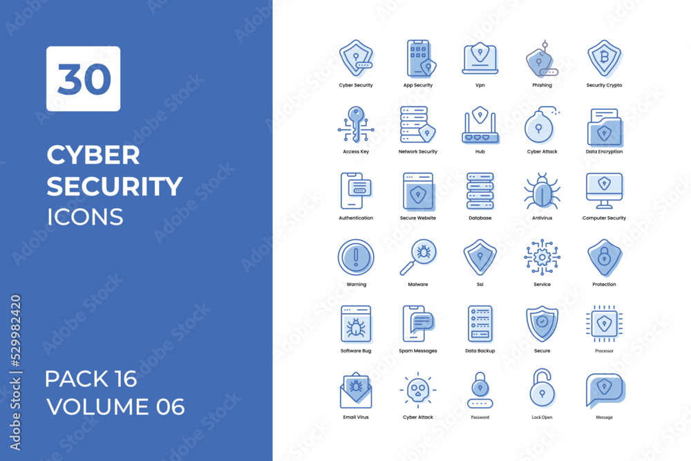 Cyber security icons collection. Set contains such Icons as access ...