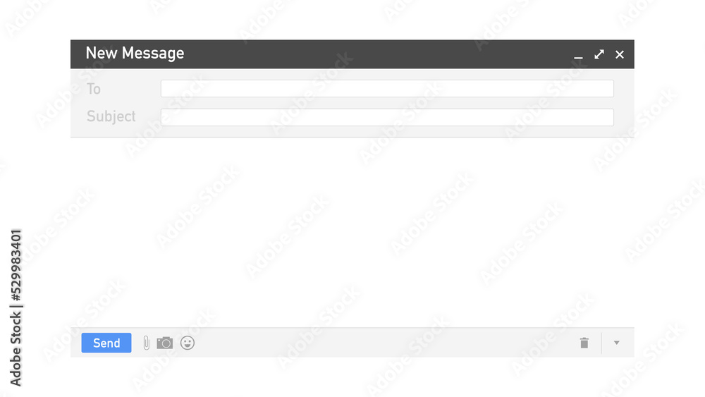 Email template. Blank e-mail browser window. Mail message web page vector frame. Vector stock ...