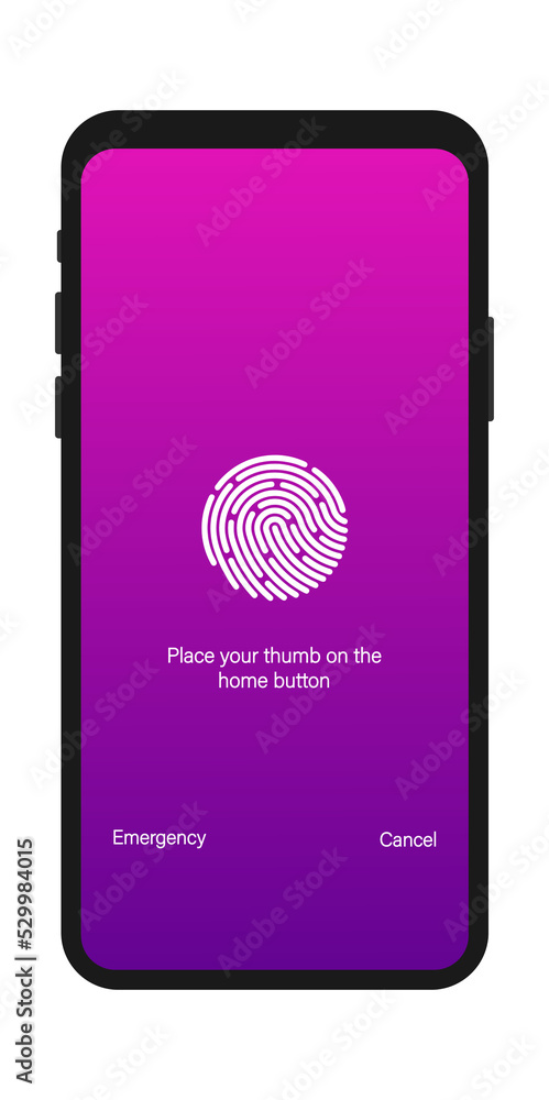 Screen lock authentication password smartphone background template. Illustration of phone ID ...