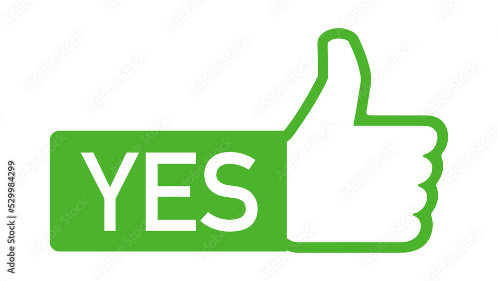 Do's and Don'ts like thumbs up or down. flat simple thumb up symbol ...