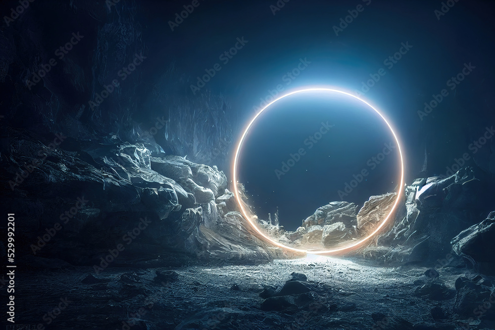 beautiful mystical portal to another world, colorful fantasy ...