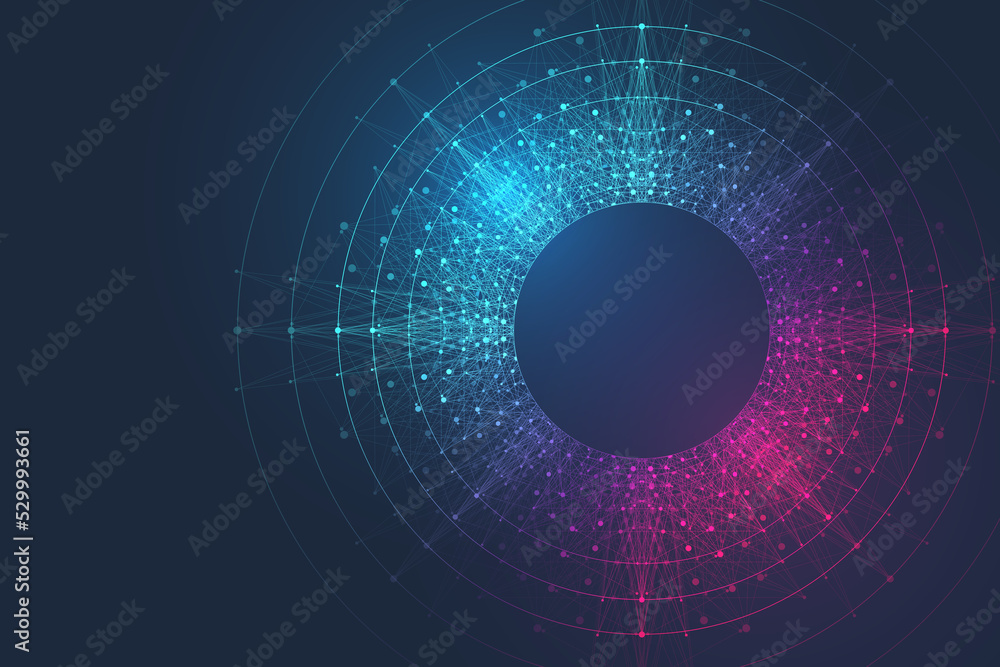 Quantum computer technology banner design template concept ...