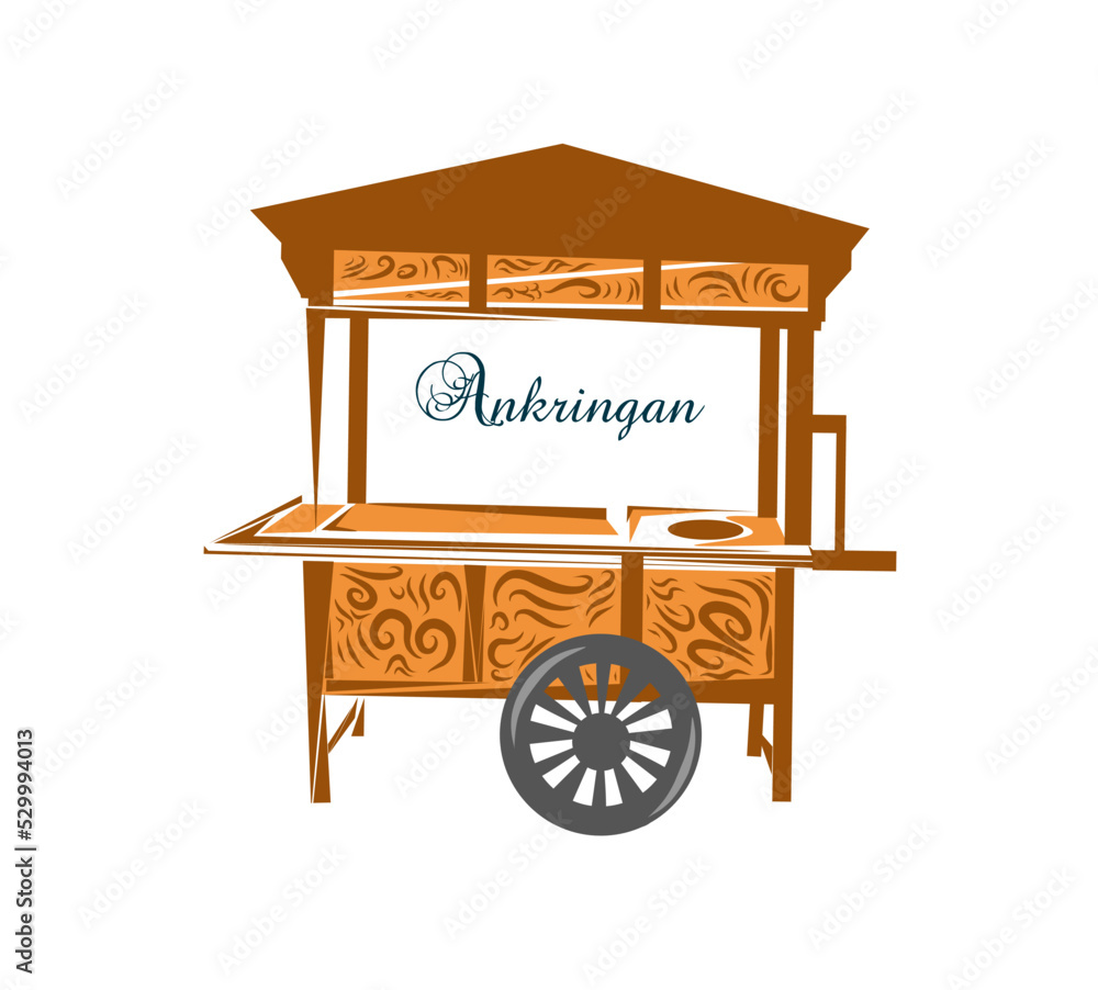 Angkringan Line Art Vector Illustrator Stock Vector | Adobe Stock
