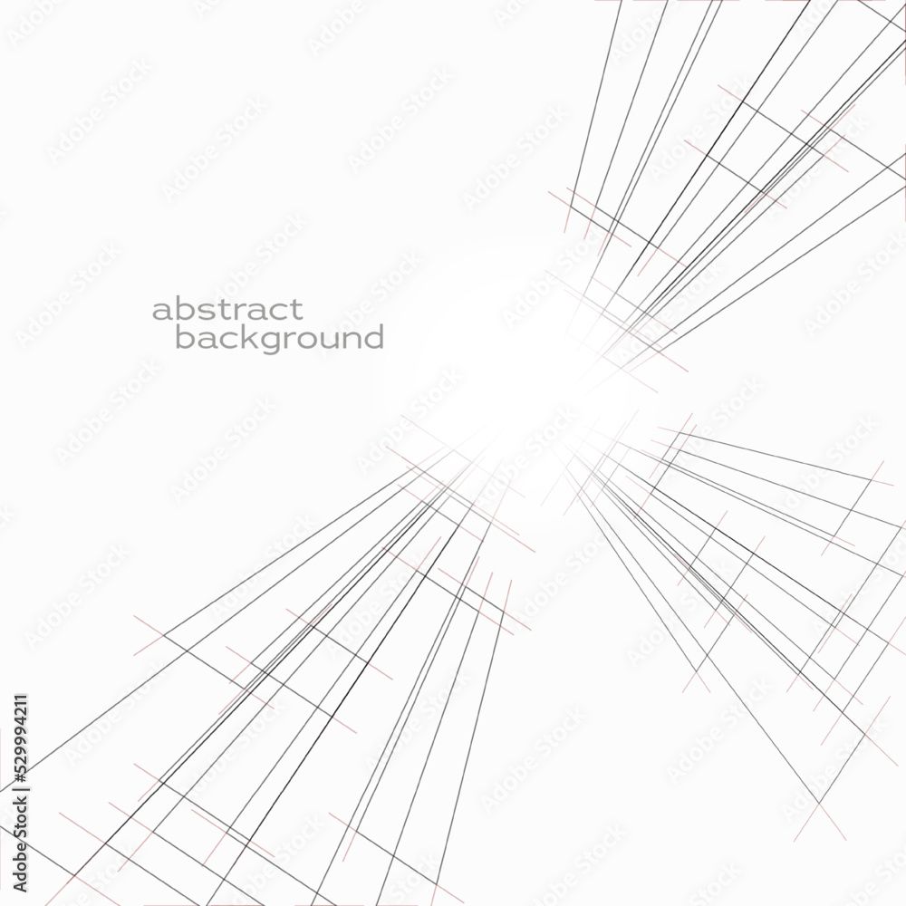 Black rectangular lines outline shapes on white background, design ...