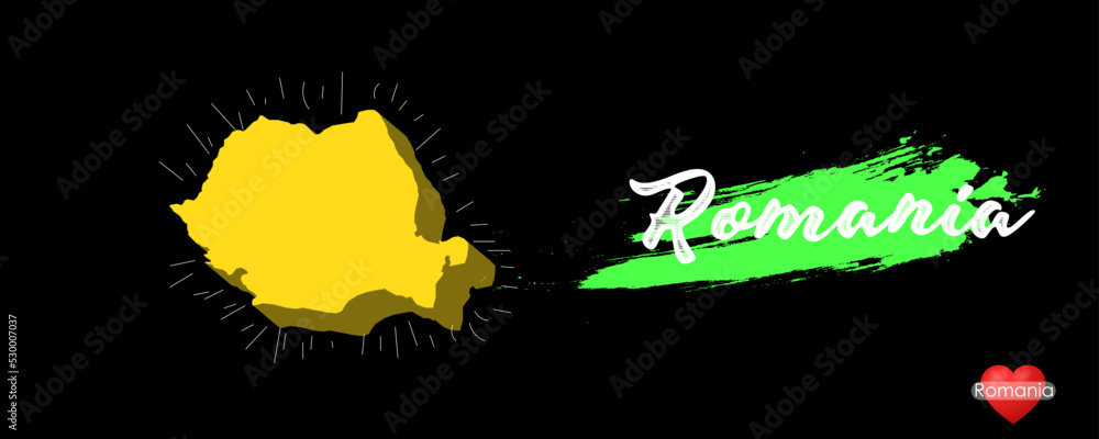 Romania outer boundary digital map, Romania map , Romania projected map ...