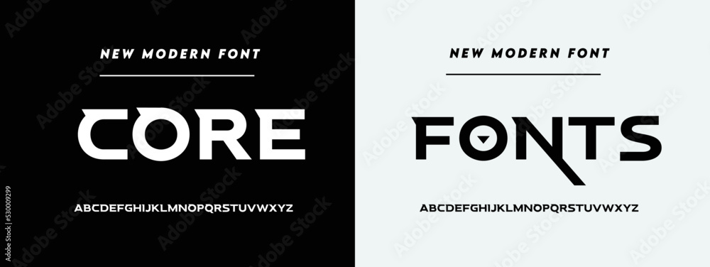 CORE Elegant alphabet letters font and number. Classic Lettering ...