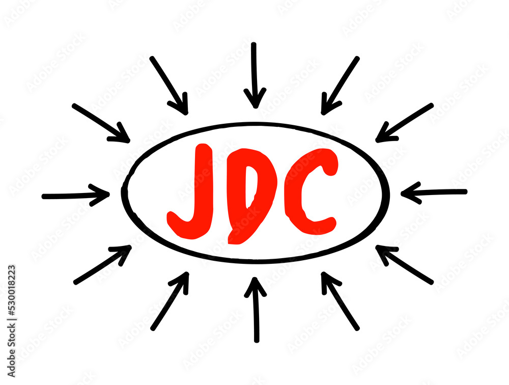 JDK - Java Development Kit acronym text with arrows, technology concept ...