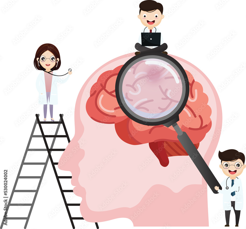 Hemorrhagic brain stroke concept. Apoplexy, cerebral hemorrhage ...