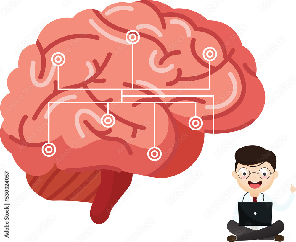 Hemorrhagic brain stroke concept. Apoplexy, cerebral hemorrhage ...