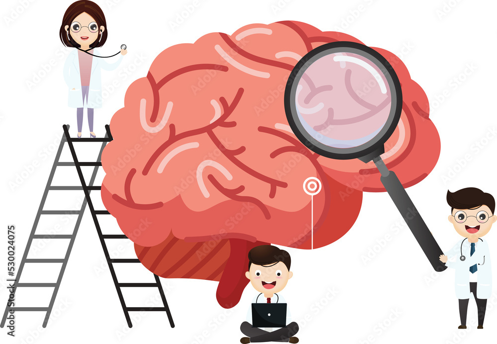 Hemorrhagic brain stroke concept. Apoplexy, cerebral hemorrhage ...