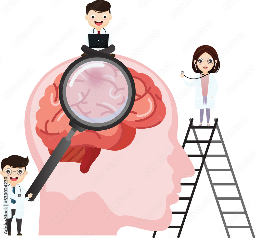 Hemorrhagic brain stroke concept. Apoplexy, cerebral hemorrhage ...