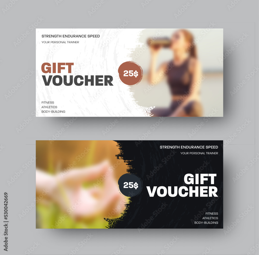 EPS vector gift voucher, $25 discount certificate, set on a white ...