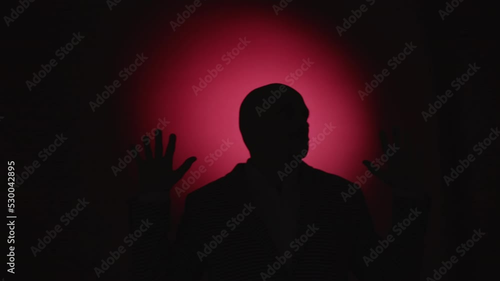 Catch criminal. Arrested man. Police inspection. Scared lost guy rising ...