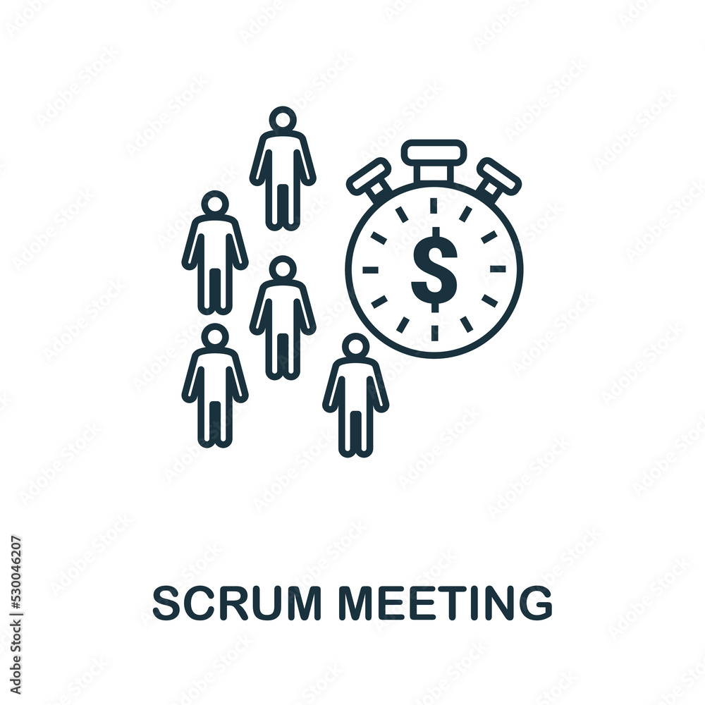 Scrum Meeting icon. Simple element from agile method collection. Filled ... Scrum Meeting icon. Simple element from agile method collection. Filled ...