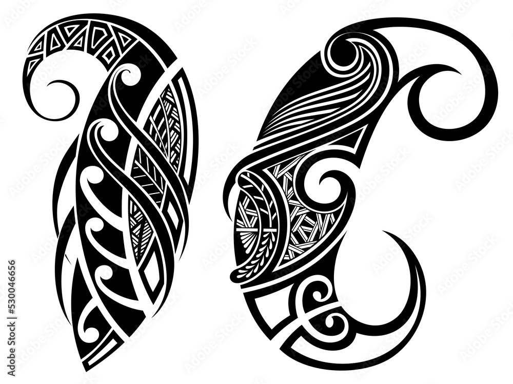 Polynesian maori ornament tattoo designs vector Stock Vector | Adobe Stock