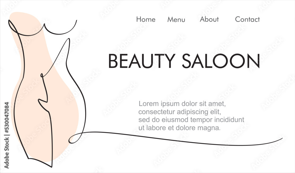 Woman body continuous one line vector drawing. Style templates with ...