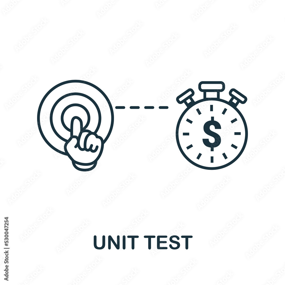 Unit Test icon. Simple element from agile method collection. Filled ...