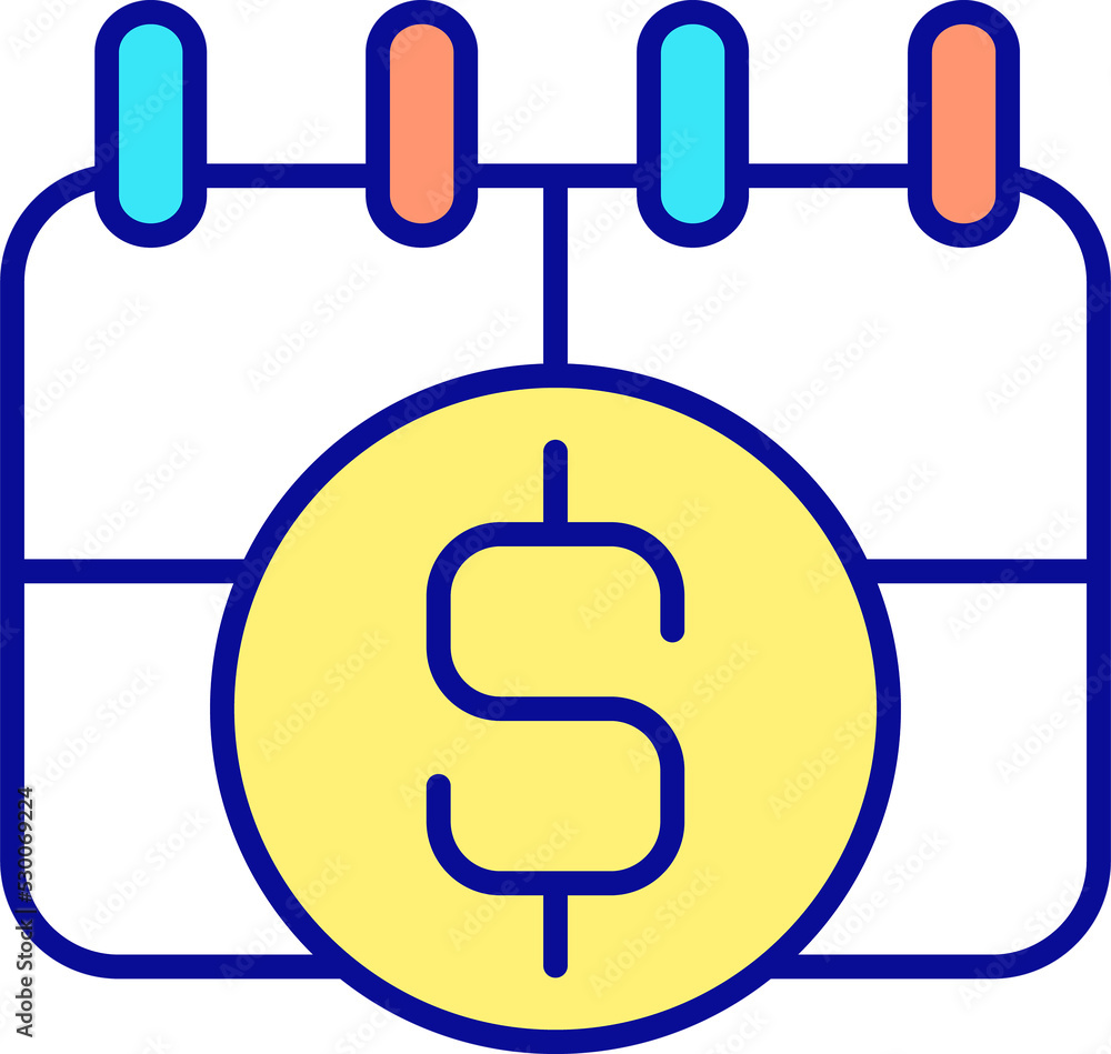 Regular payment RGB color icon. Recurring billing. Automatic and ... Regular payment RGB color icon. Recurring billing. Automatic and ...