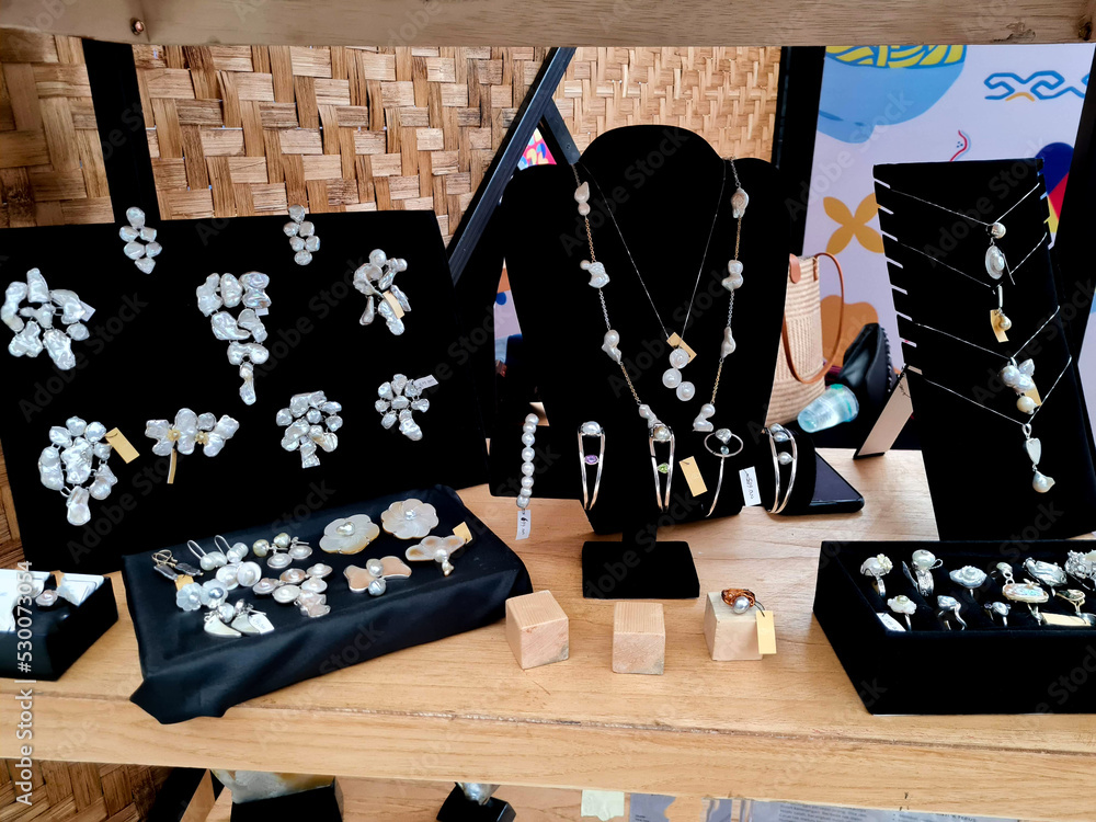 pearls from the Indonesian island of lombok, various shapes and various ...