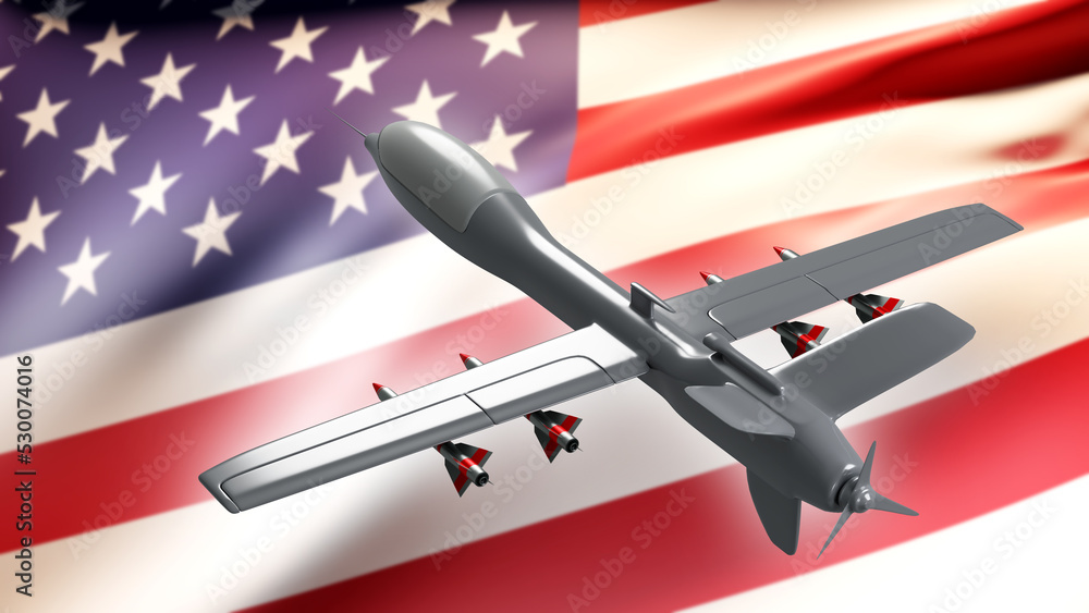 USA Armed Forces UAV. Air Force of America. Unmanned aerial vehicle ...