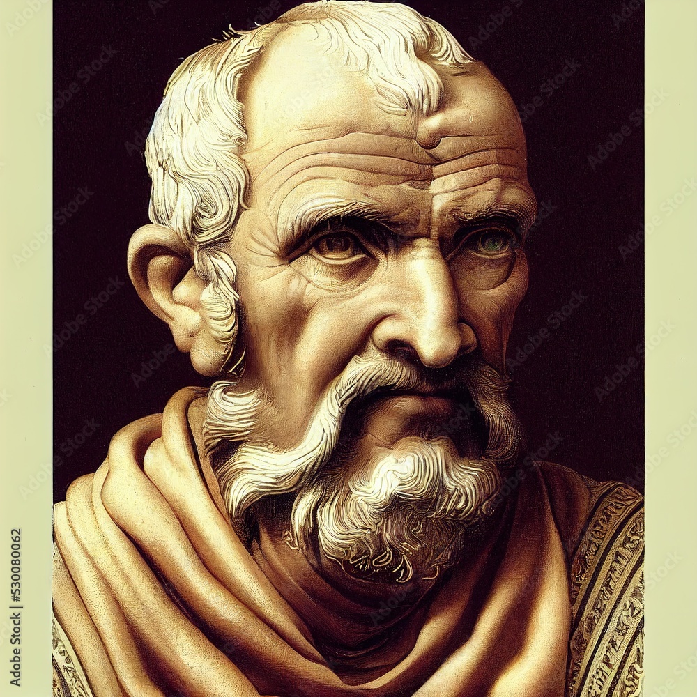 Lucius Annaeus Seneca the Younger, Roman philosoper, working in his ...