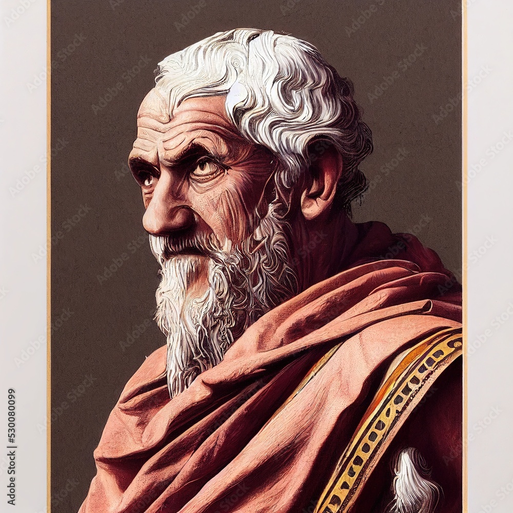 Lucius Annaeus Seneca the Younger, Roman philosoper, working in his ...