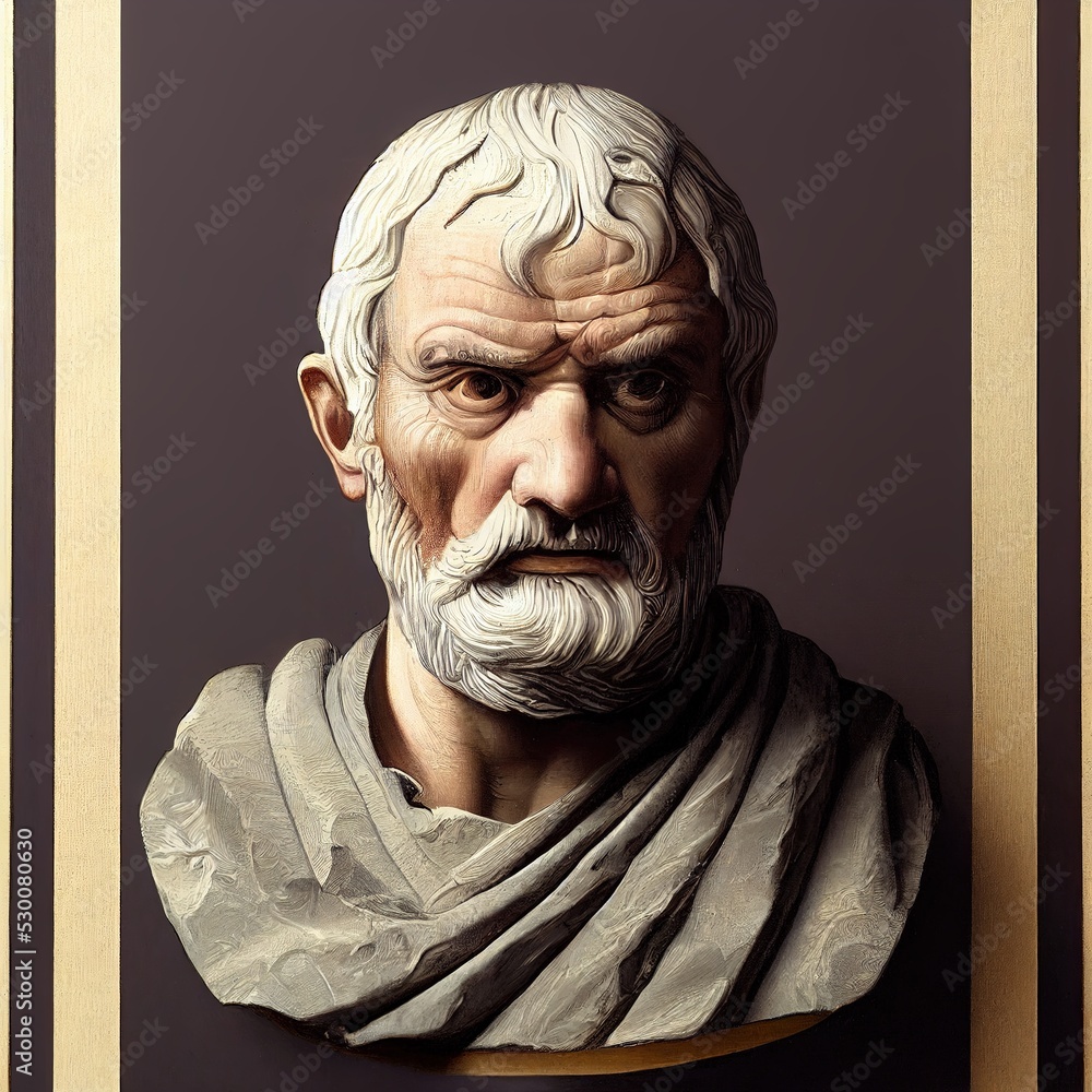 Lucius Annaeus Seneca the Younger, Roman philosoper, working in his ...