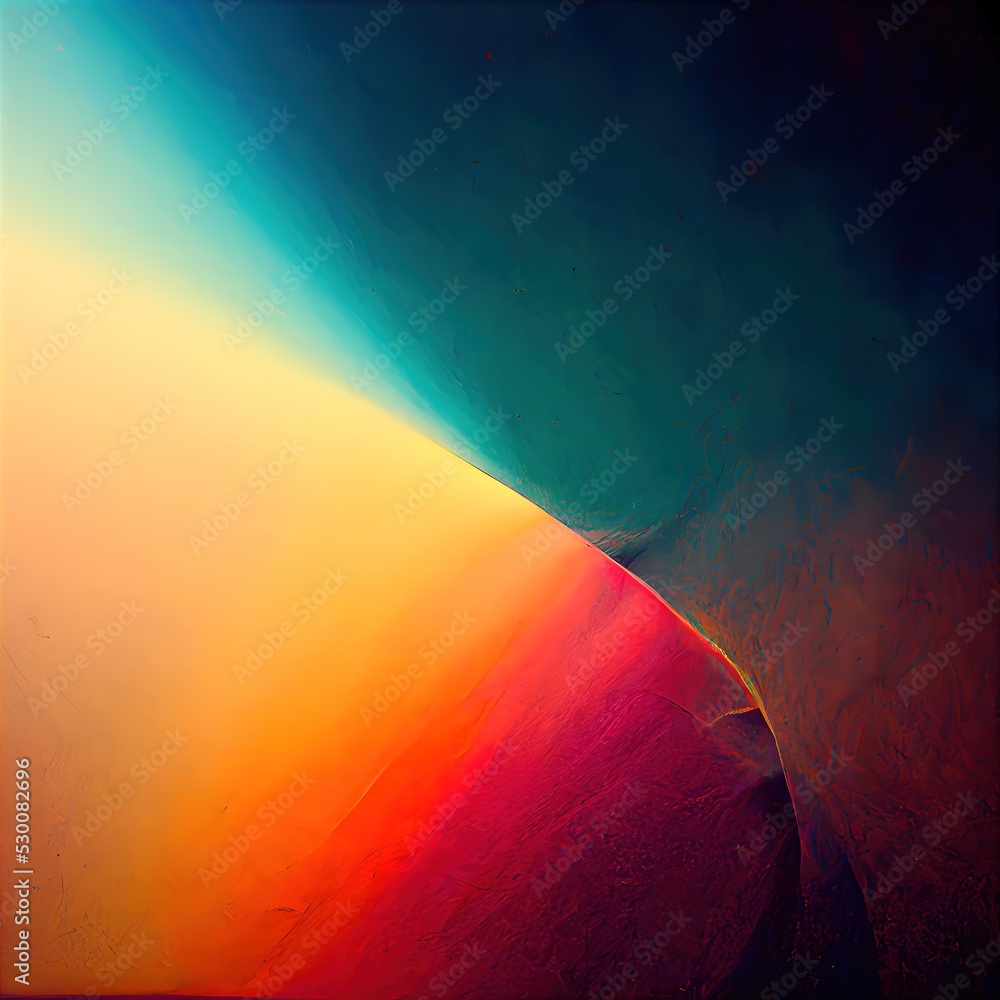 A gradation of technicolor colors diffused radially like a pyramid ...
