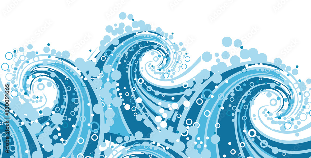 OCEAN WAVE ILLUSTRATION Stock Illustration | Adobe Stock