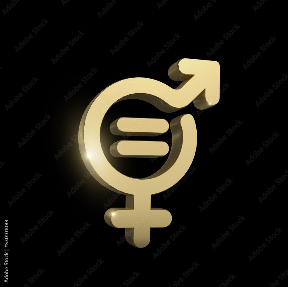 A male and female sign together equally. Gender Equality Icon ...