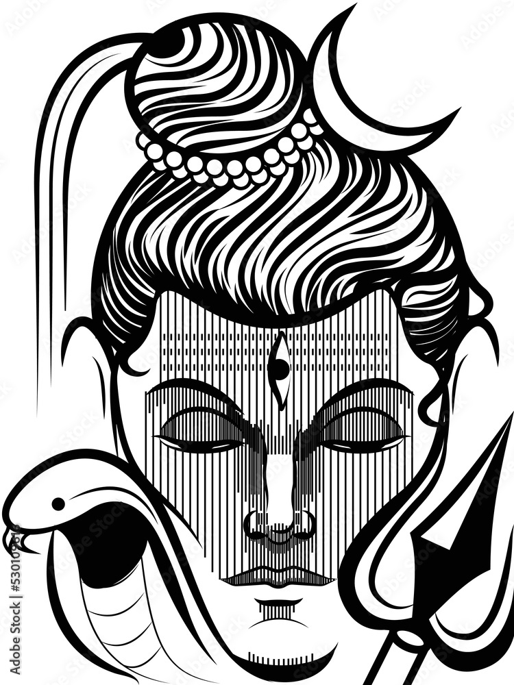 Poster Lord Shiva Face, Indian gods, Mahadev – Wall Art | UkPosters