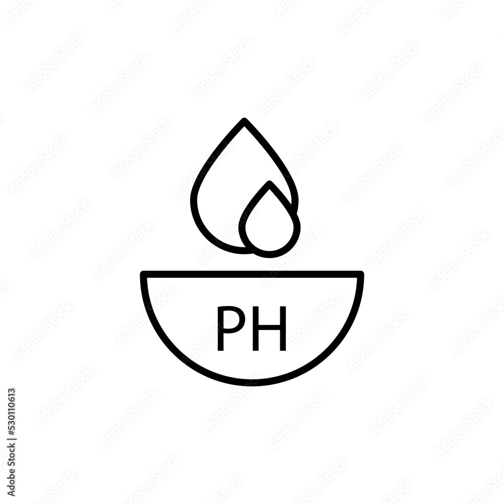 ph , neutral balance skin line icon. Simple element illustration. ph ...