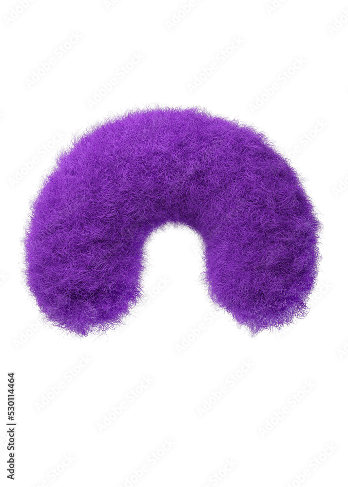 3d rendering fluffy purple abstract png shape isolated on transparent ...