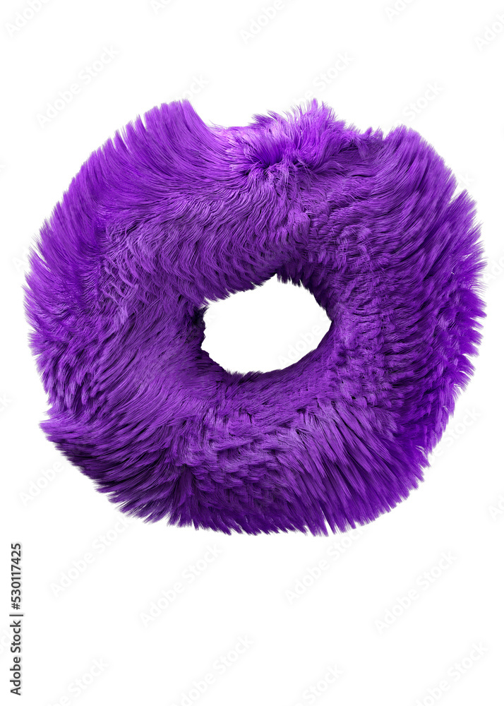 Ilustrace „3d rendering fluffy purple abstract png shape isolated on ...