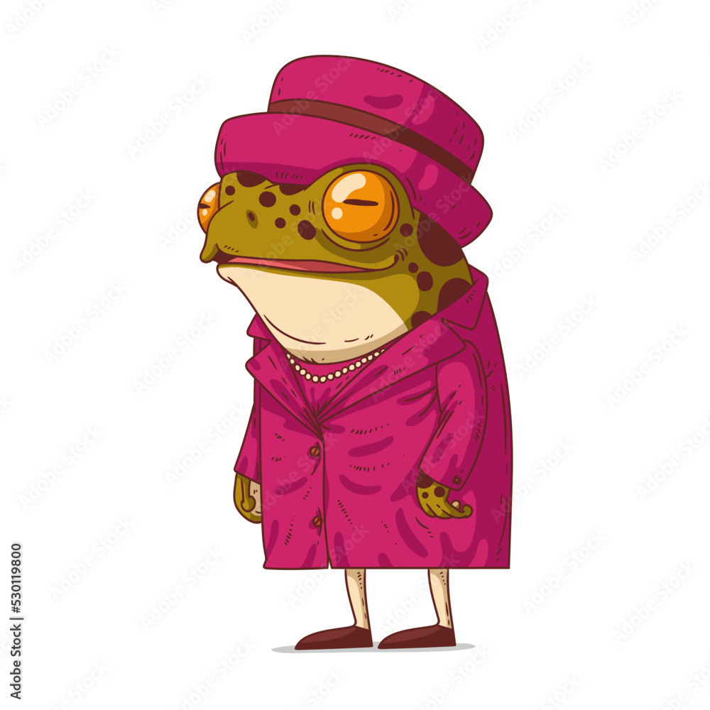 The Queen, isolated vector illustration. Funny cartoon picture of a ...