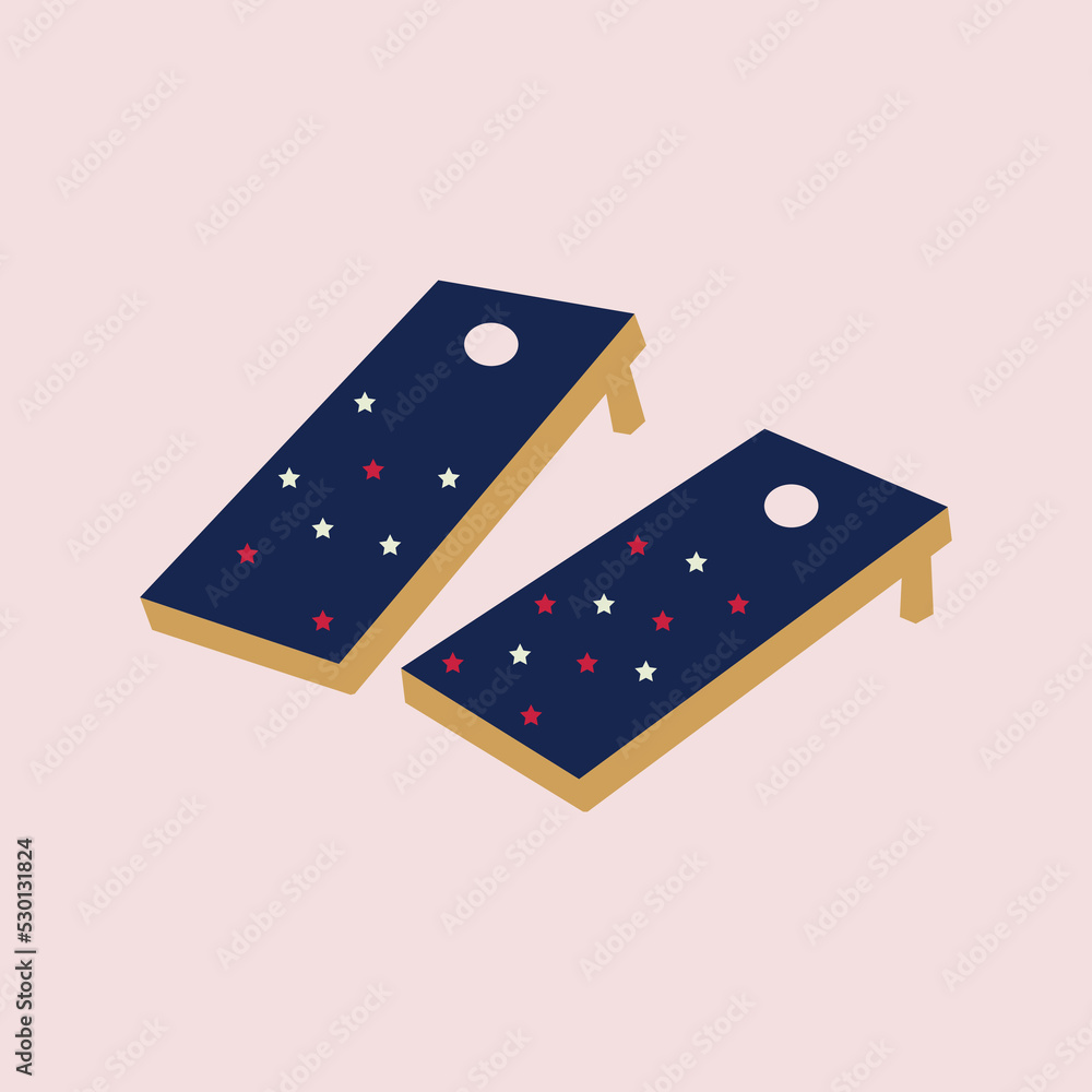 Cornhole Game Board Vector Illustration Design Stock Vector | Adobe Stock
