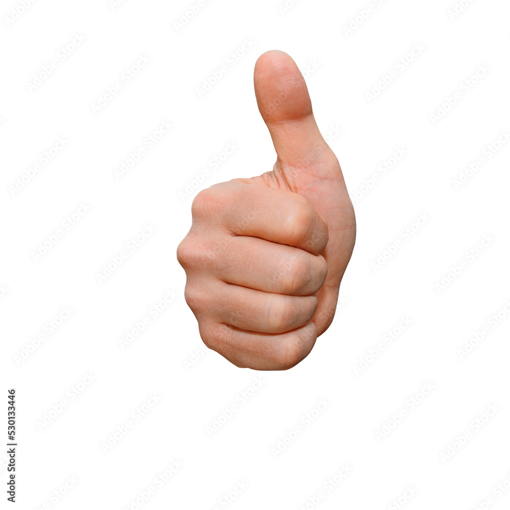 Gesture series: thumbs up, ok Stock Photo | Adobe Stock