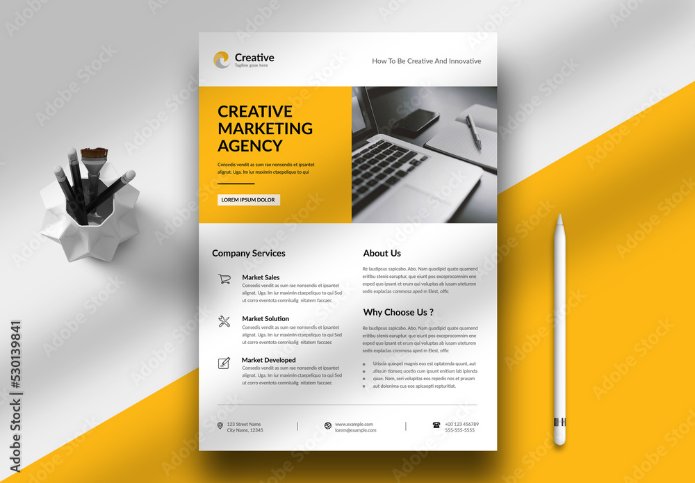 Corporate Flyer Stock Template | Adobe Stock