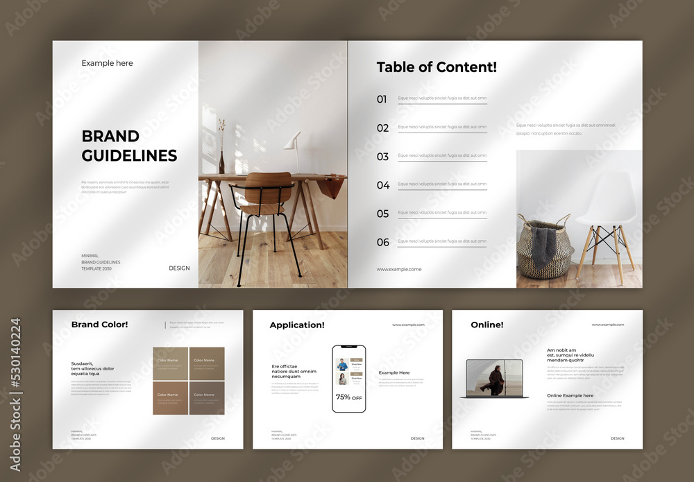 Brand Guidelines Brochure Stock Template | Adobe Stock