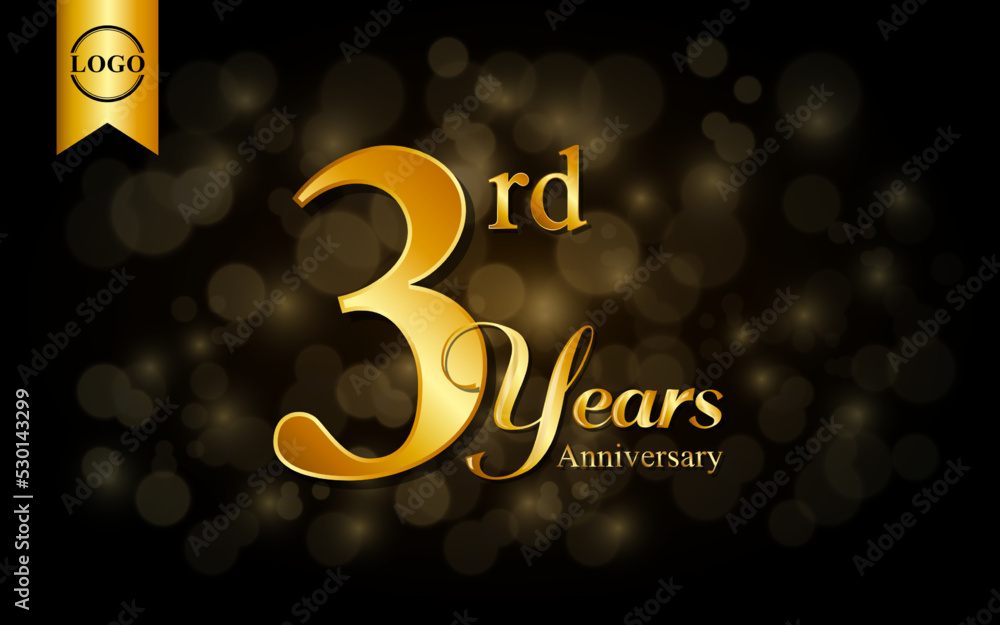 3rd anniversary template design. for booklet, leaflet, magazine ...