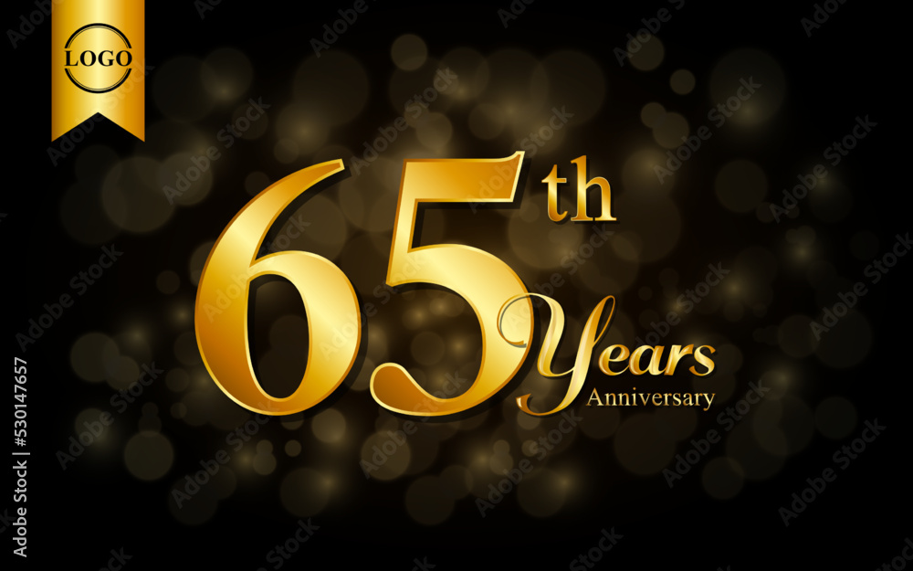65th anniversary template design. for booklet, leaflet, magazine ...