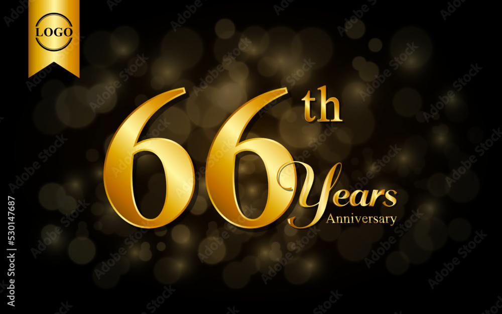 66th anniversary template design. for booklet, leaflet, magazine ...