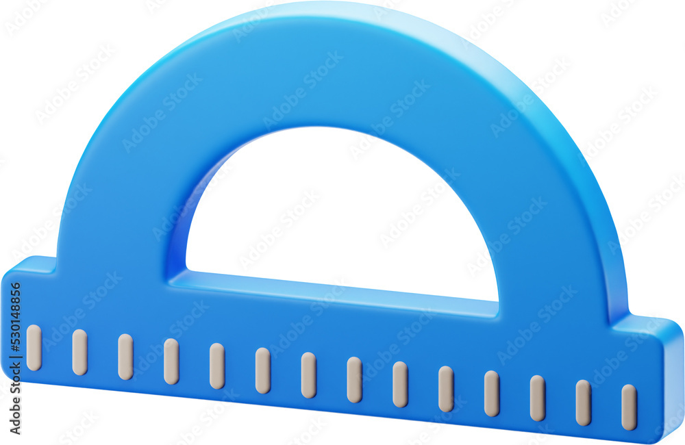 premium school education ruler icon 3d rendering transparent background ...
