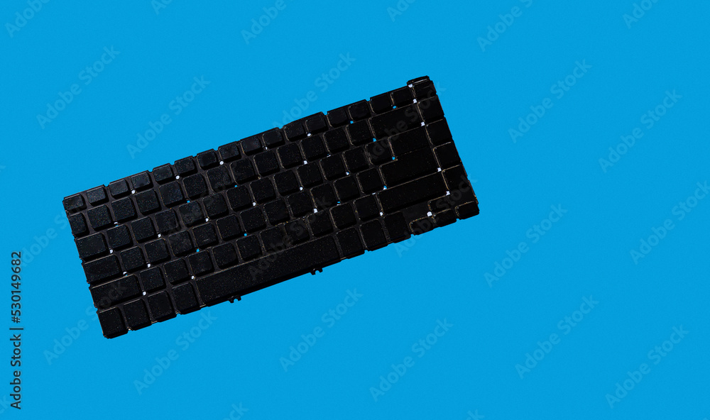 black keyboard from laptop no letters no symbols. minimalistic style ...