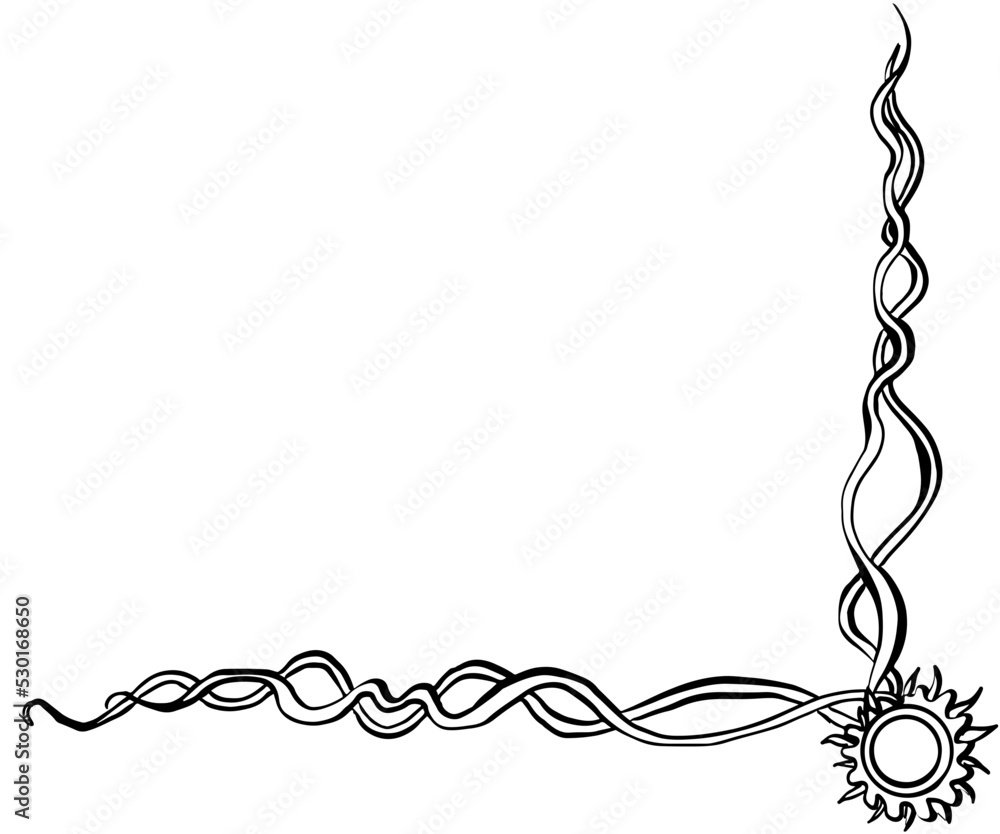 Dark Fantasy, frame border, Frame corner, Frame Edge abstract flower ...