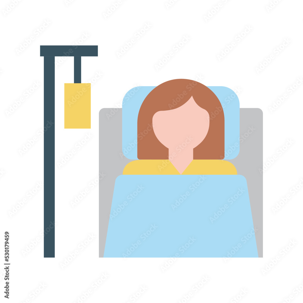 Hospitalisation colored icon. Simple colored element illustration ...